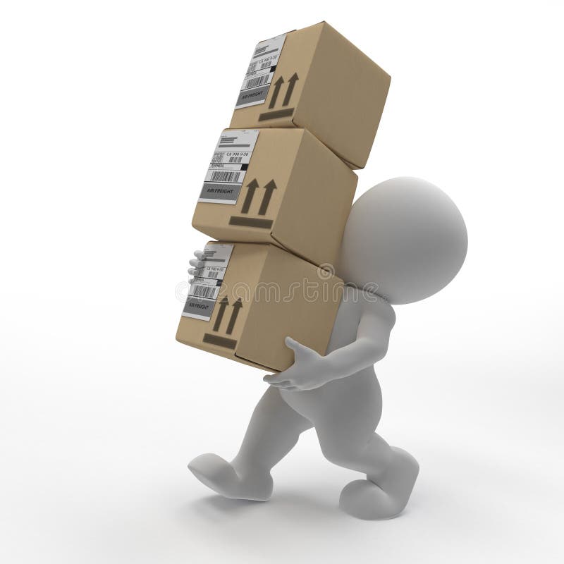 3d Morph Man Carrying Box Stock Illustrations – 16 3d Morph Man ...