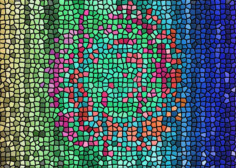 3D mosaic art mural stock illustration. Illustration of mosaic - 152317394