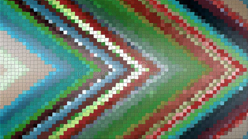 3d Mosaic Rendering Based On An Abstract Angular Composition Consisting Of Panels And Lines