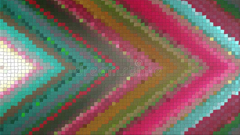 3d Mosaic Rendering Based On An Abstract Angular Composition Consisting Of Panels And Lines