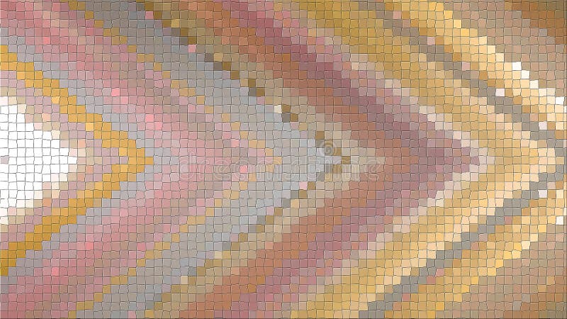 3d Mosaic Rendering Based On An Abstract Angular Composition Consisting