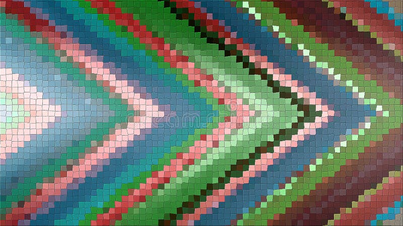 3d Mosaic Rendering Based On An Abstract Angular Composition Consisting