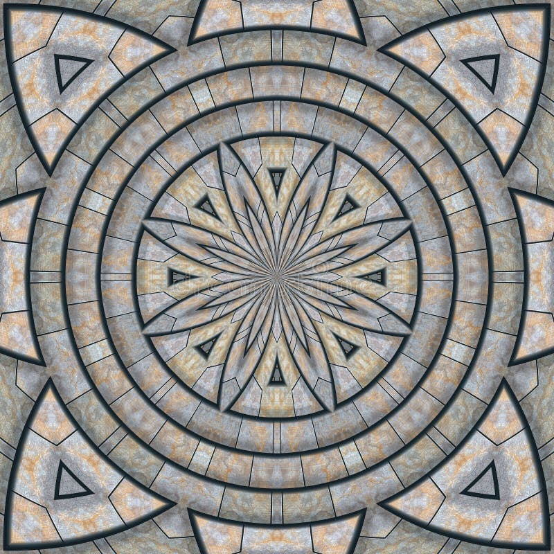 3d Mosaic Style Round Graphic Stock Illustration - Illustration of ...