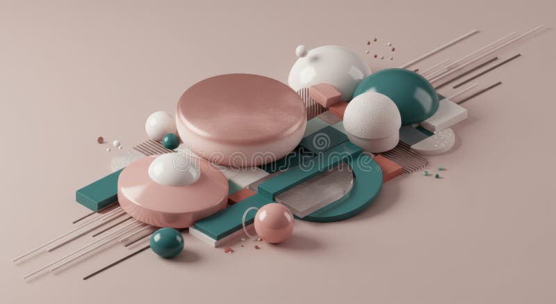 3D Motion Graphic Sphere Structure Stock Illustration - Illustration of ...