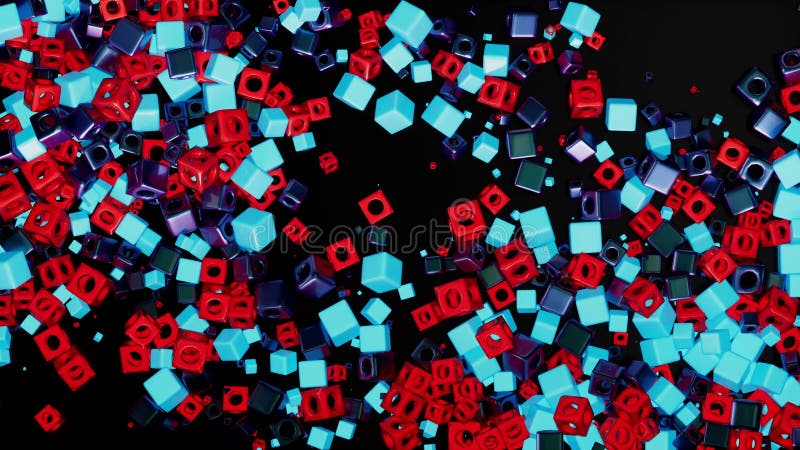 3D Motion Video with Abstract Multi-colored Shapes: Cube, Torus, Sphere ...