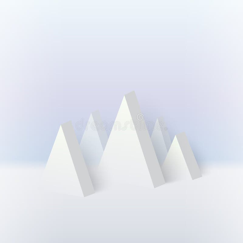 3d Mountain, Snow Graphic Geometric Stock Vector - Illustration of ...