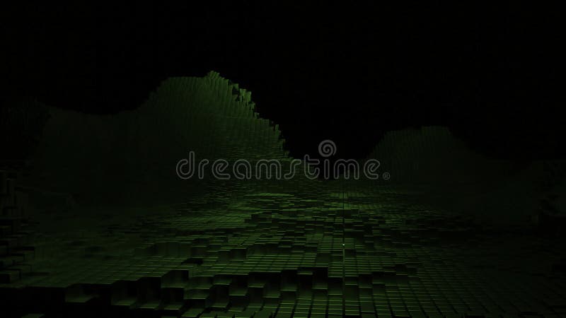 3d Mountains of Pixels. Design. Movement in 3d Relief with Mountains of ...