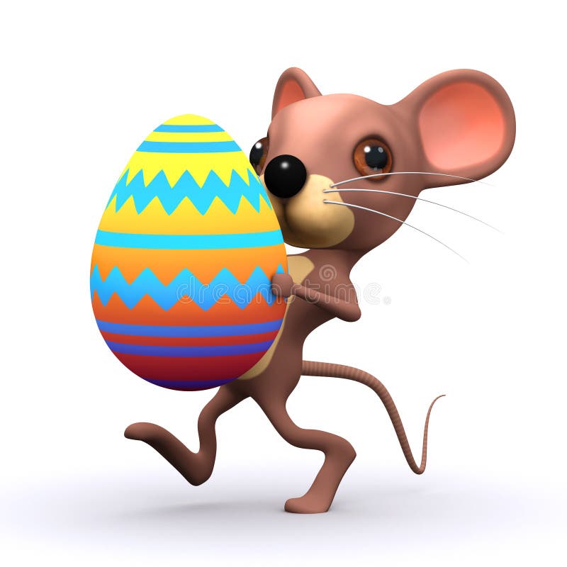 3d Mouse has an Easter egg stock illustration. Illustration of mouse ...