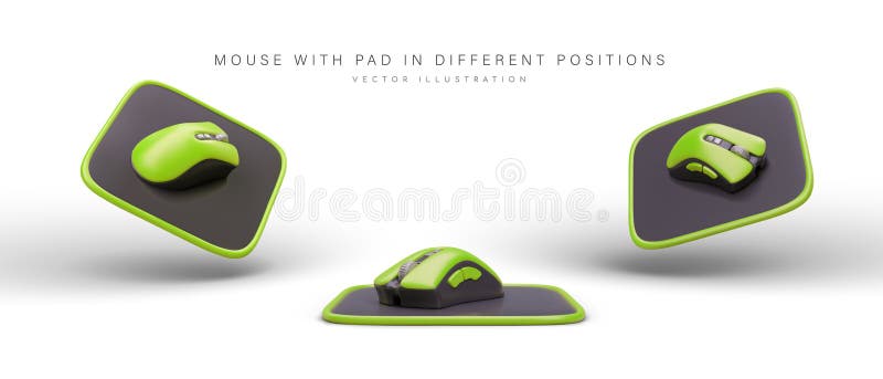 3d Mouse with Pad in Different Positions. Poster with Devices for ...