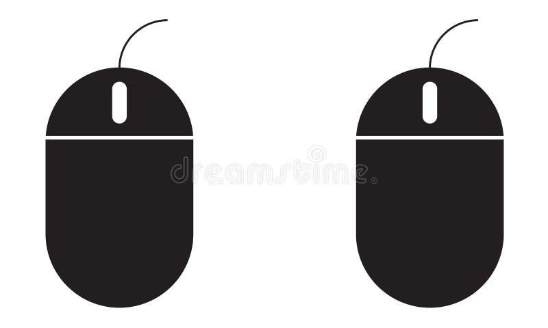 A 2D Mouse Vector Design with a Simple Design in Black Stock ...