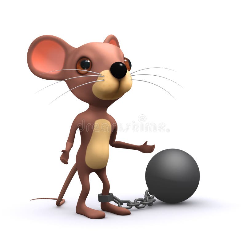 Mouse-prisoner stock vector. Illustration of mouse, male - 15868924