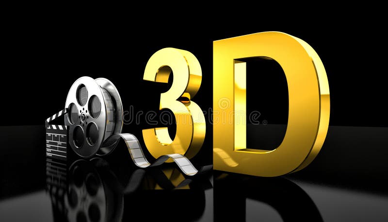 3d movie concept stock illustration. Illustration of empty - 85110435