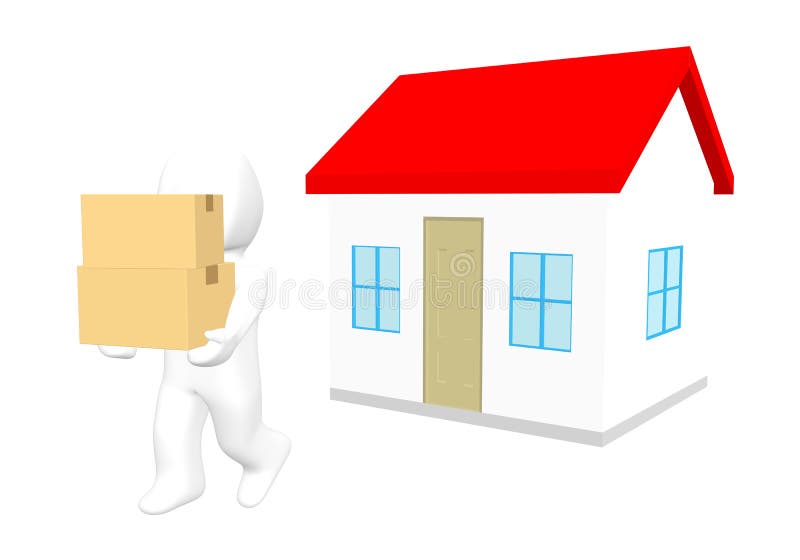 3D moving out stock illustration. Illustration of estate - 41785677