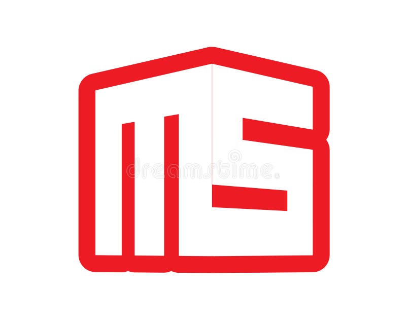 3D MS Logo Design stock illustration. Illustration of concept - 81271314