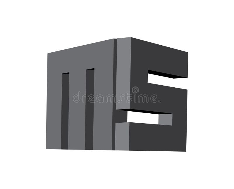 3D MS Logo Design stock illustration. Illustration of corporate - 81272200