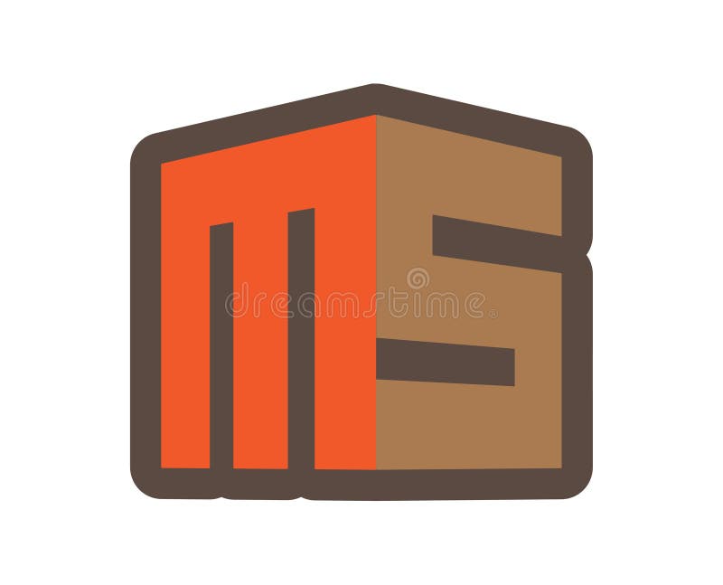 3D MS Logo Design stock illustration. Illustration of alphabet - 81261854