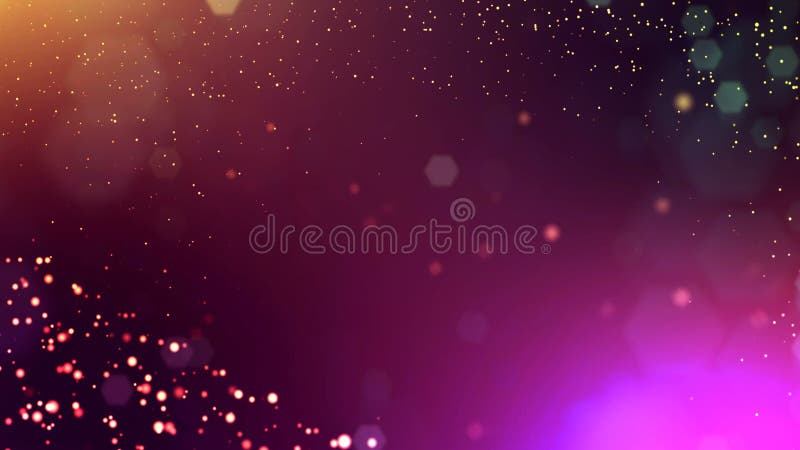 3d Multi-colored Background with Fantastic Luminous Particles. Looped ...