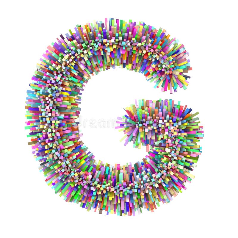 3d Multicolor Bricks Creative Cute Decorative Letter G Stock ...