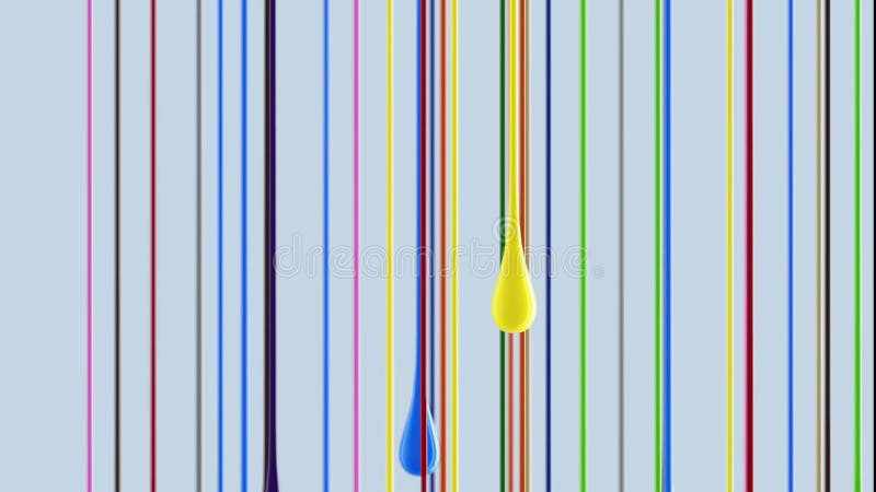 3D Multicolor Colorful Glossy Paint Blobs Dripping Down Stock ...