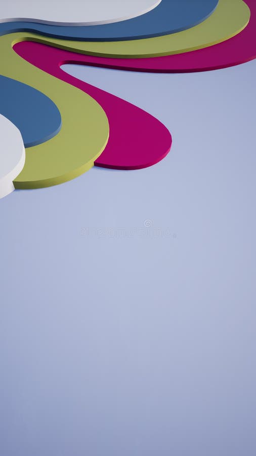 3D Multicolor Line Abstract Background Wallpaper Stock Illustration ...