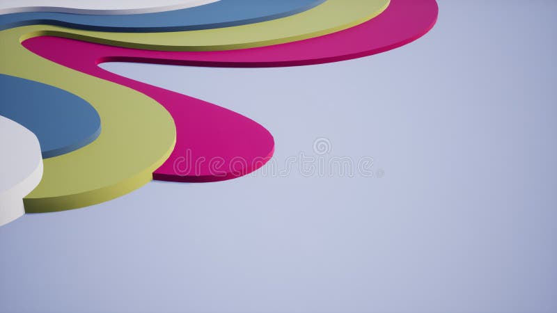 3D Multicolor Line Abstract Background Wallpaper Stock Illustration ...