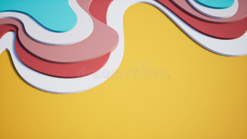 3D Multicolor Line Abstract Background Wallpaper Stock Illustration ...