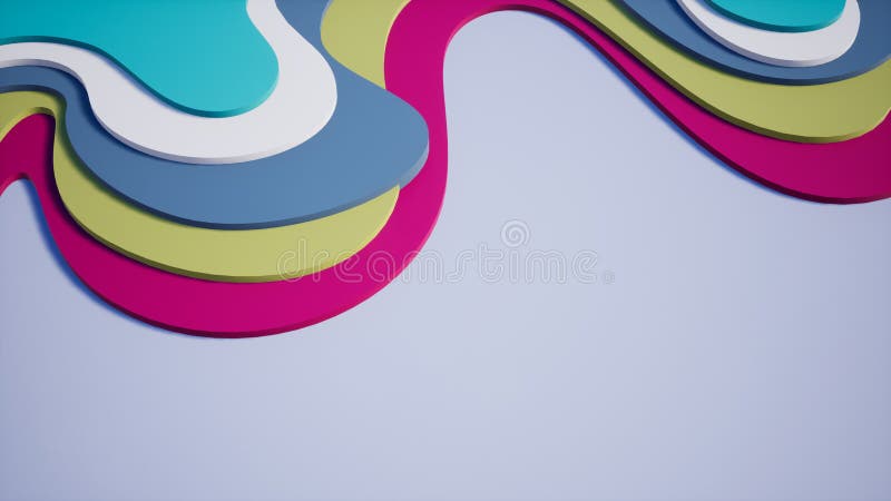 3D Multicolor Line Abstract Background Wallpaper Stock Illustration ...