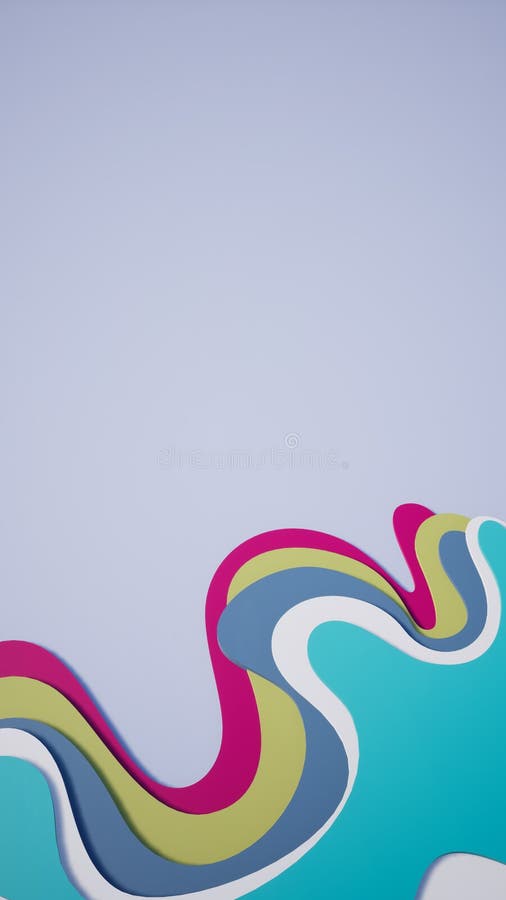 3D Multicolor Line Abstract Background Wallpaper Stock Illustration ...