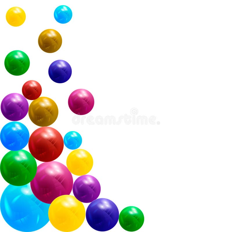 3D Multicolor Metallic Balls. Design Element Stock Vector ...