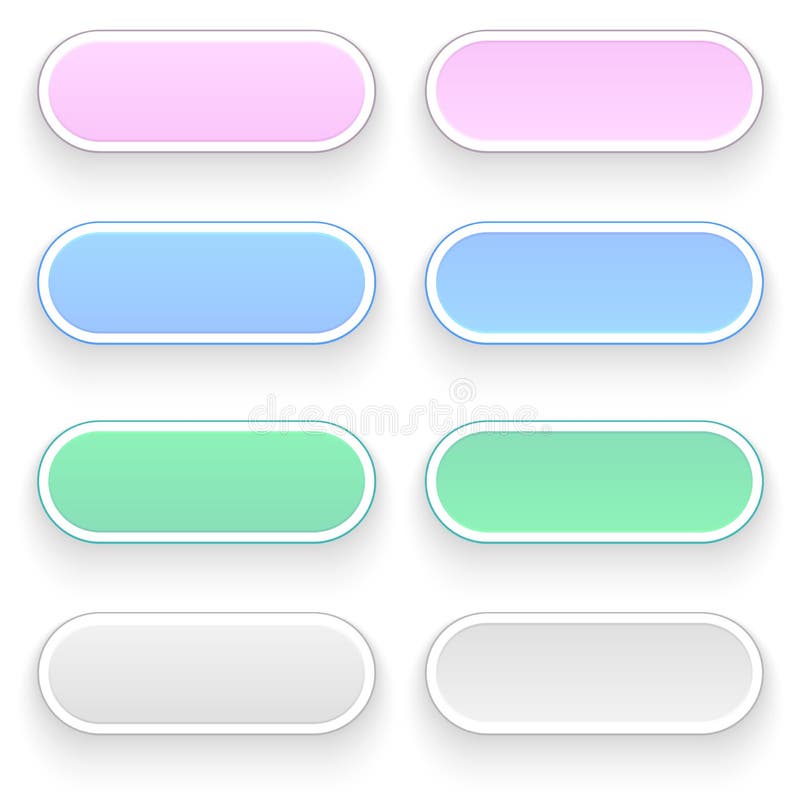 3D Multicolored Buttons Collection Stock Vector - Illustration of ...