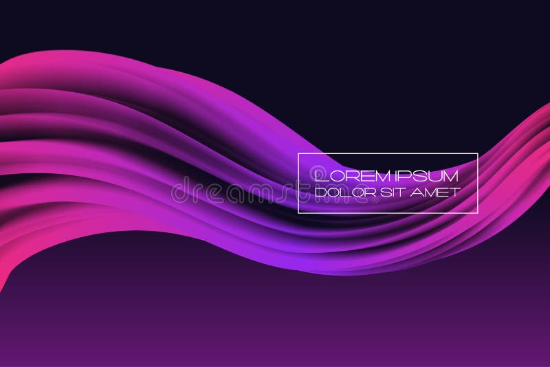 3d Multicolored Liquid Shape with Dynamic Effect Stock Vector ...