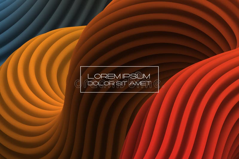 3d Multicolored Liquid Shape with Dynamic Effect. Stock Vector ...