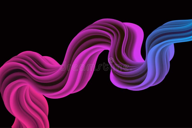 3d Multicolored Liquid Shape with Dynamic Effect. Stock Vector ...