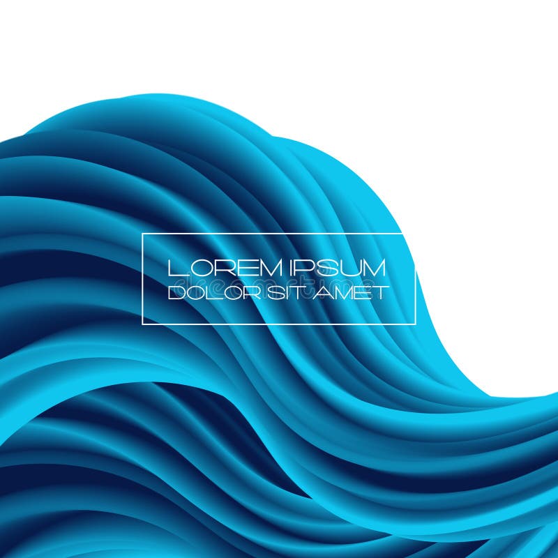 3d Multicolored Liquid Shape with Dynamic Effect. Stock Vector ...