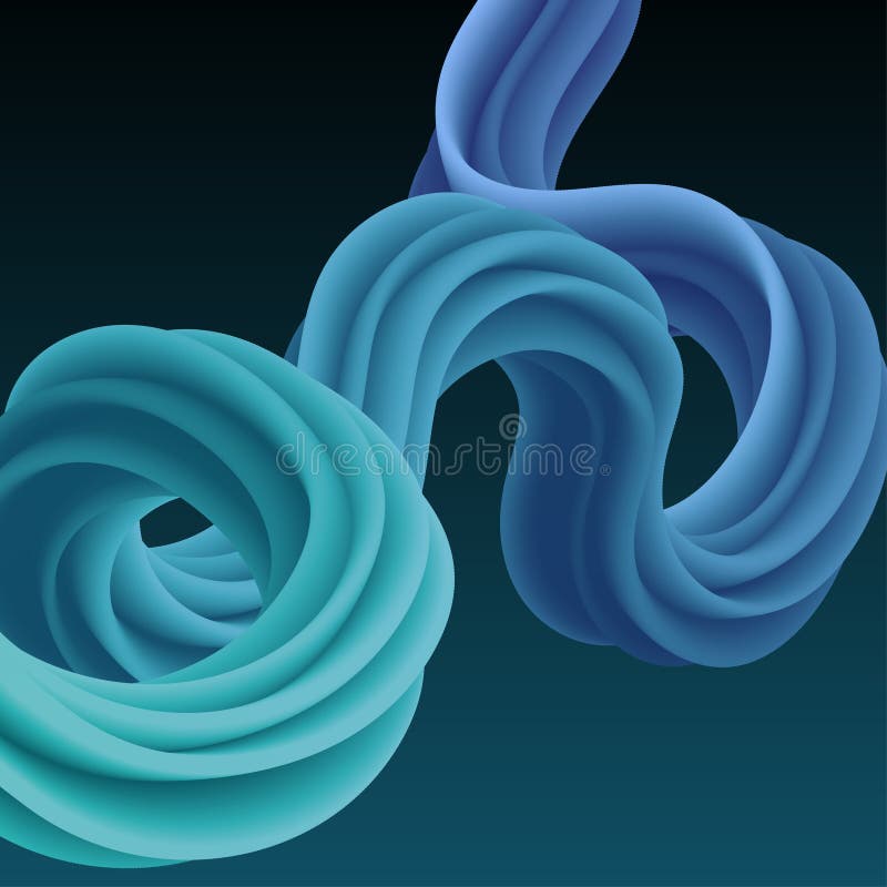 3d Multicolored Liquid Shape with Dynamic Effect. Stock Vector ...