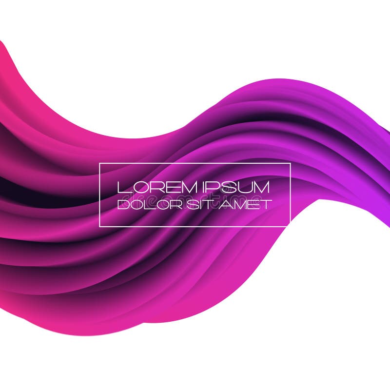 3d Multicolored Liquid Shape with Dynamic Effect. Stock Vector ...