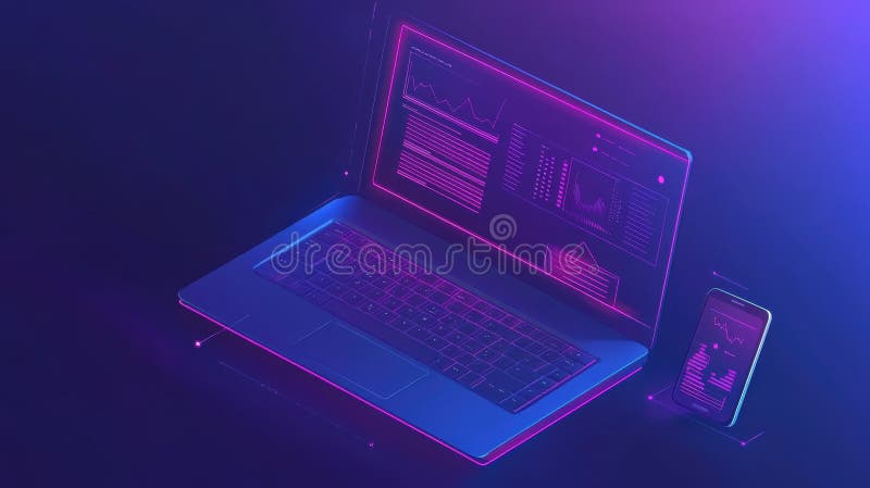 3D Multimedia Screen with Network Connections and Digital Devices Stock ...