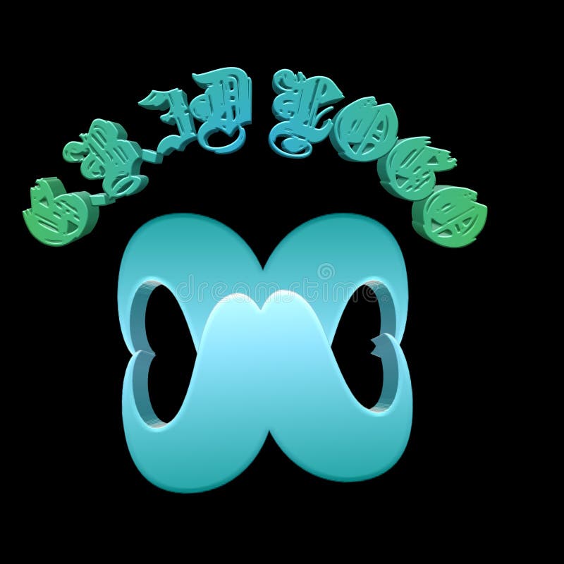 3D Multiple Logos Designing Stock Illustration - Illustration of ...