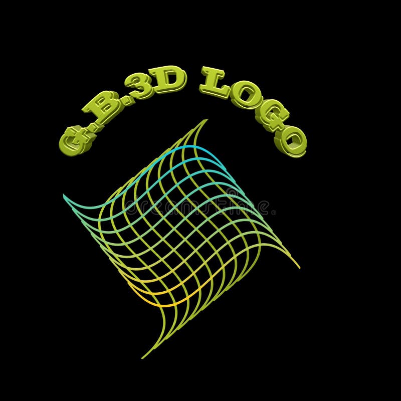 3D Multiple Logos Designing Stock Illustration - Illustration of ...