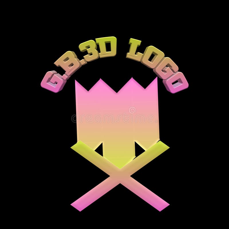 3D Multiple Logos Designing Stock Illustration - Illustration of design ...