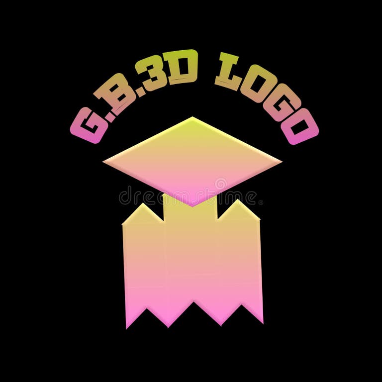 3D Multiple Logos Designing Stock Illustration - Illustration of design ...