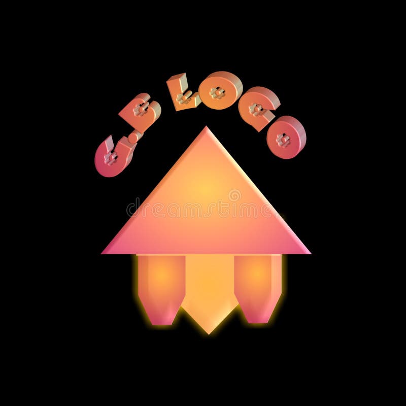 3D Multiple Logos Designing Stock Illustration - Illustration of ...