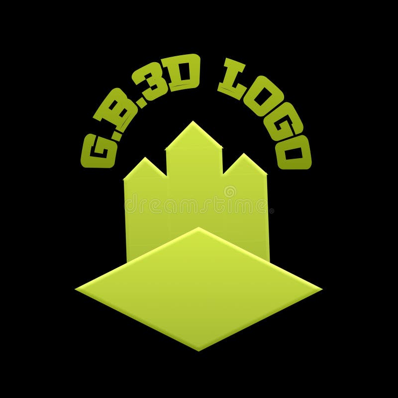 3D Multiple Logos Designing Stock Illustration - Illustration of print ...