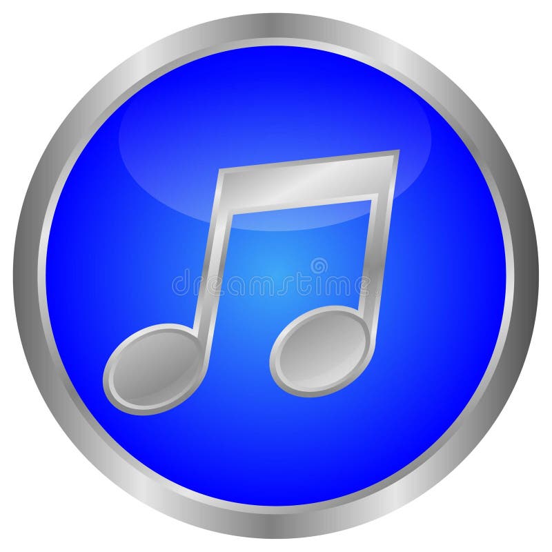 3d music button stock vector. Illustration of vector - 202883581