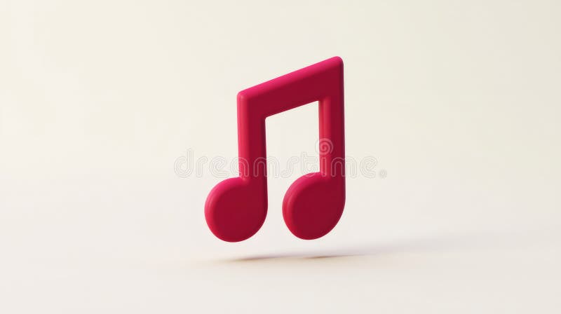 3d Music Note Icon Floating on White Background Stock Illustration ...