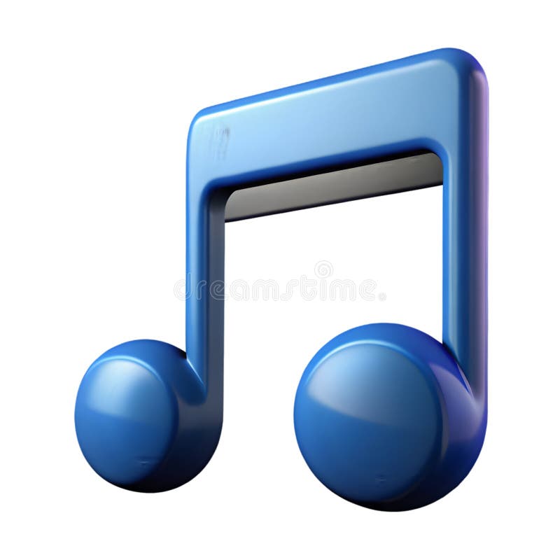 3D Music Note Icon stock illustration. Illustration of vector - 370145725