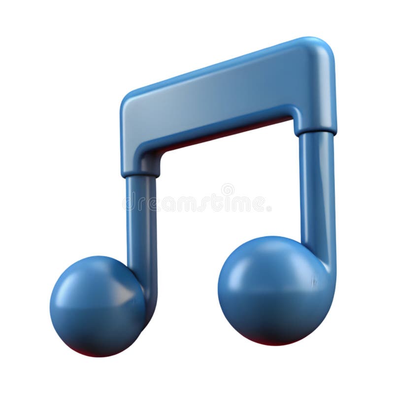 3D Music Note Icon stock illustration. Illustration of note - 370146558