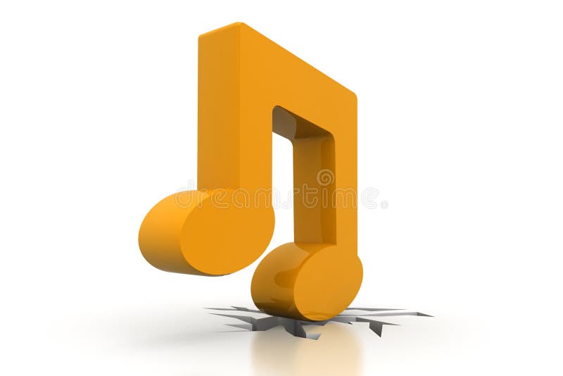 3D music note stock illustration. Illustration of icon - 48762784