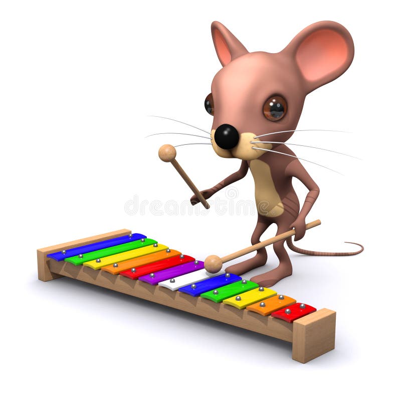 3d Musical mouse stock illustration. Illustration of pets - 41606678