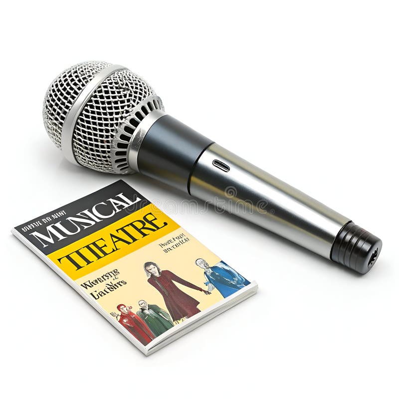 3D Musical Theatre Icon Render Isolated on White Background Stock ...